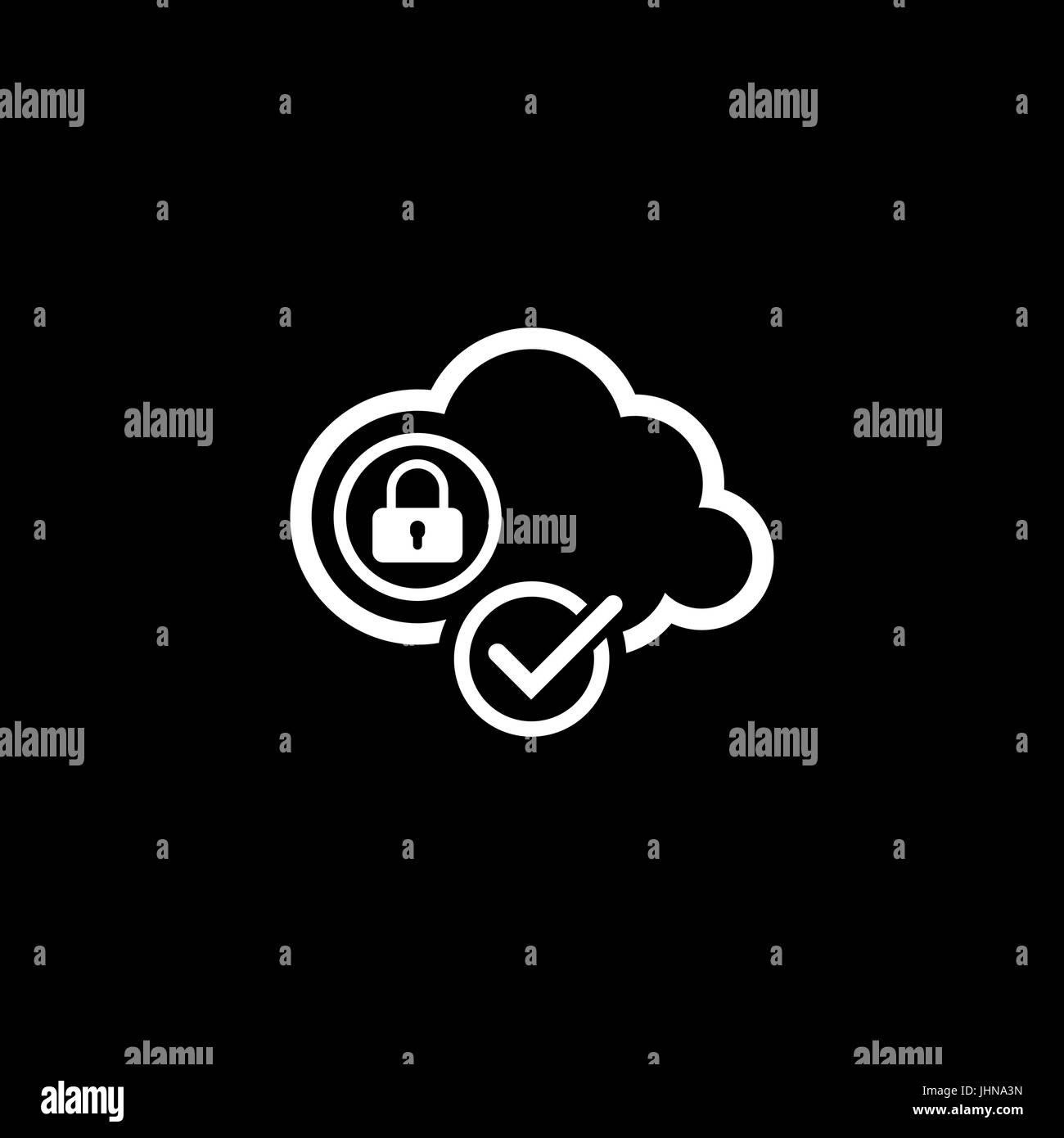 Cloud padlock concept security Stock Vector Images - Alamy