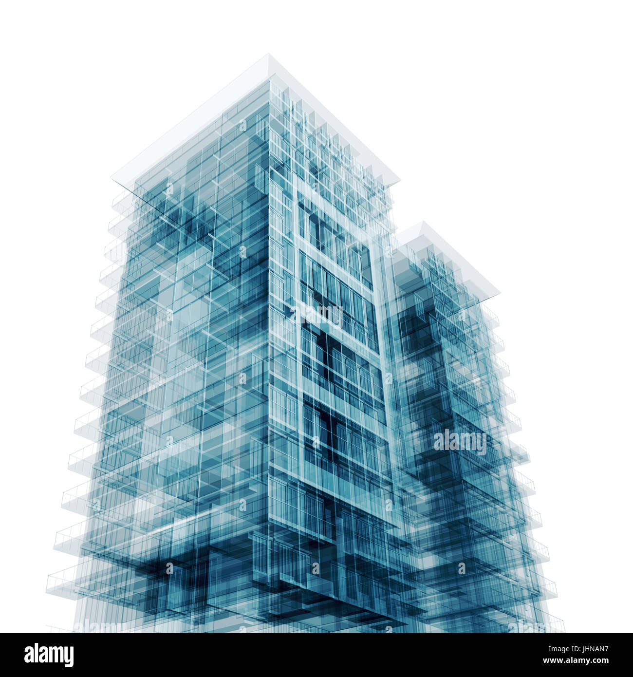 Contemporary architecture 3d Stock Photo - Alamy
