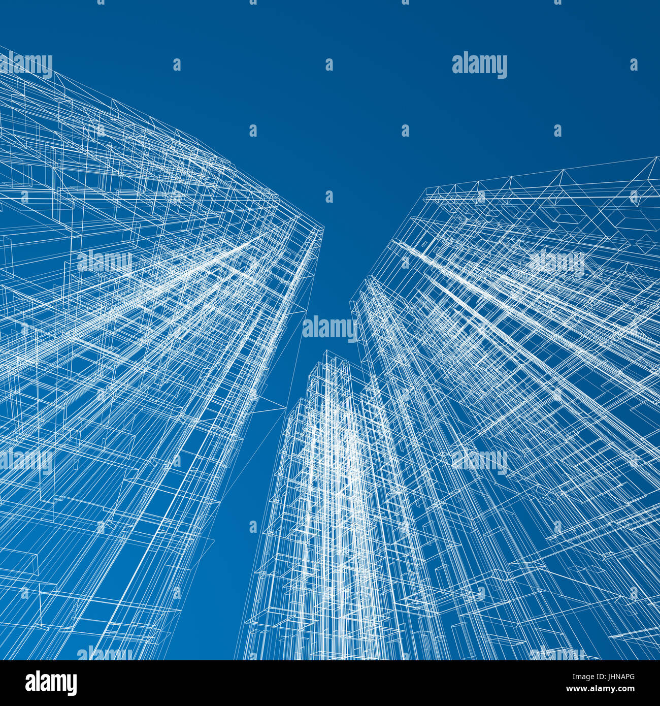 Concept skyscrapers blueprint Stock Photo - Alamy