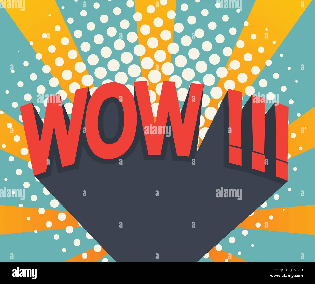 abstract wow comic book, pop art background with retro color vector ...