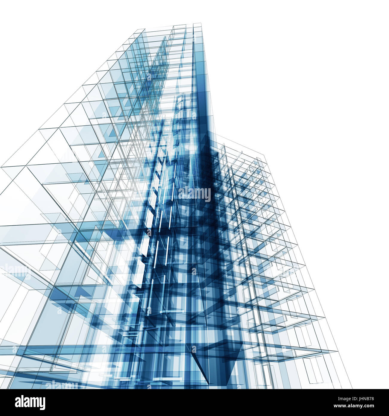 Abstract architecture 3d scene Stock Photo - Alamy
