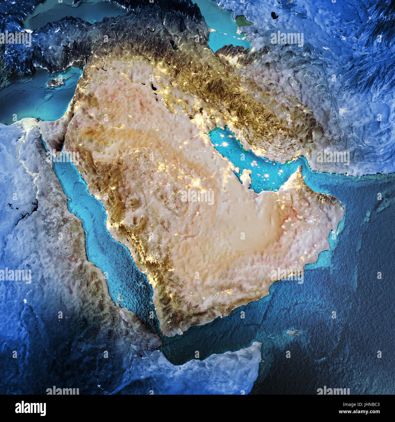 Map of the middle east hi-res stock photography and images - Alamy