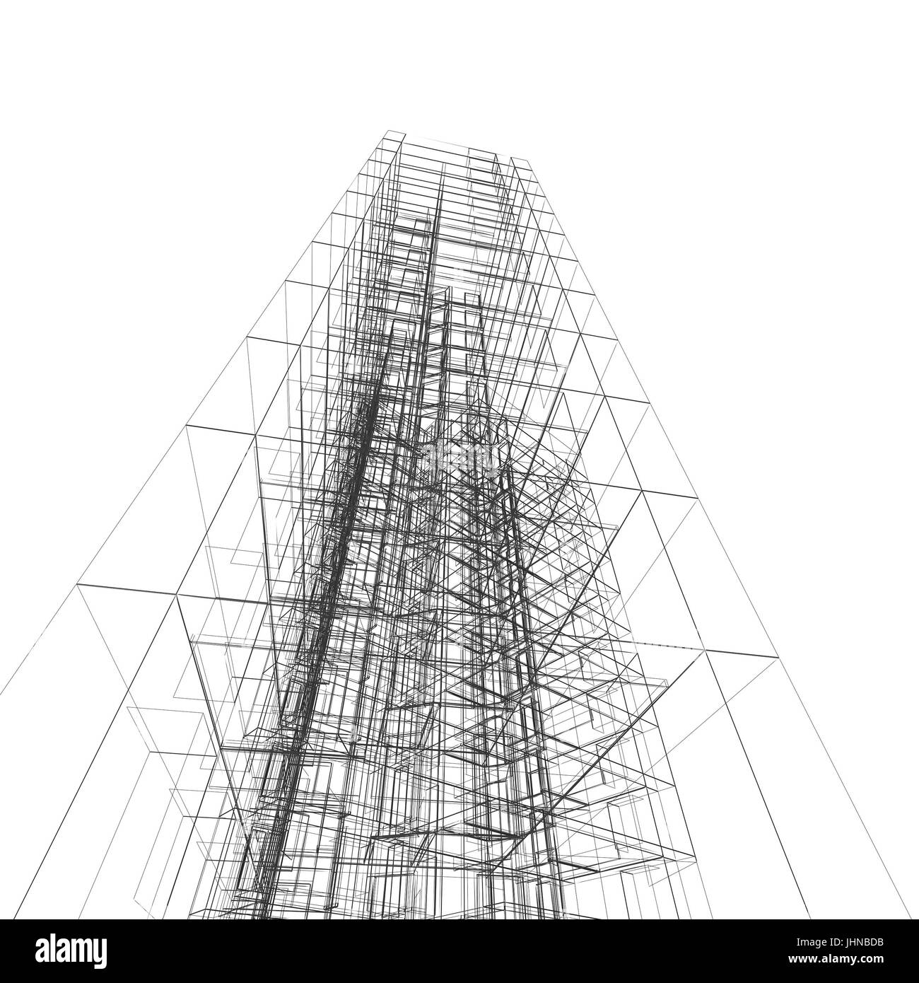 3d building blueprint hi-res stock photography and images - Alamy
