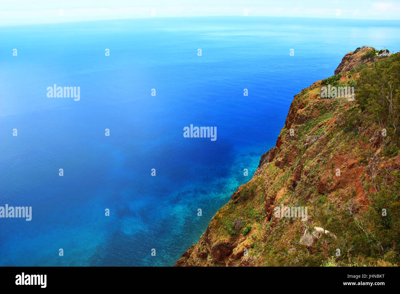 View from Cabo Girao, one of the highest cliffs in Europe, Madeira ...
