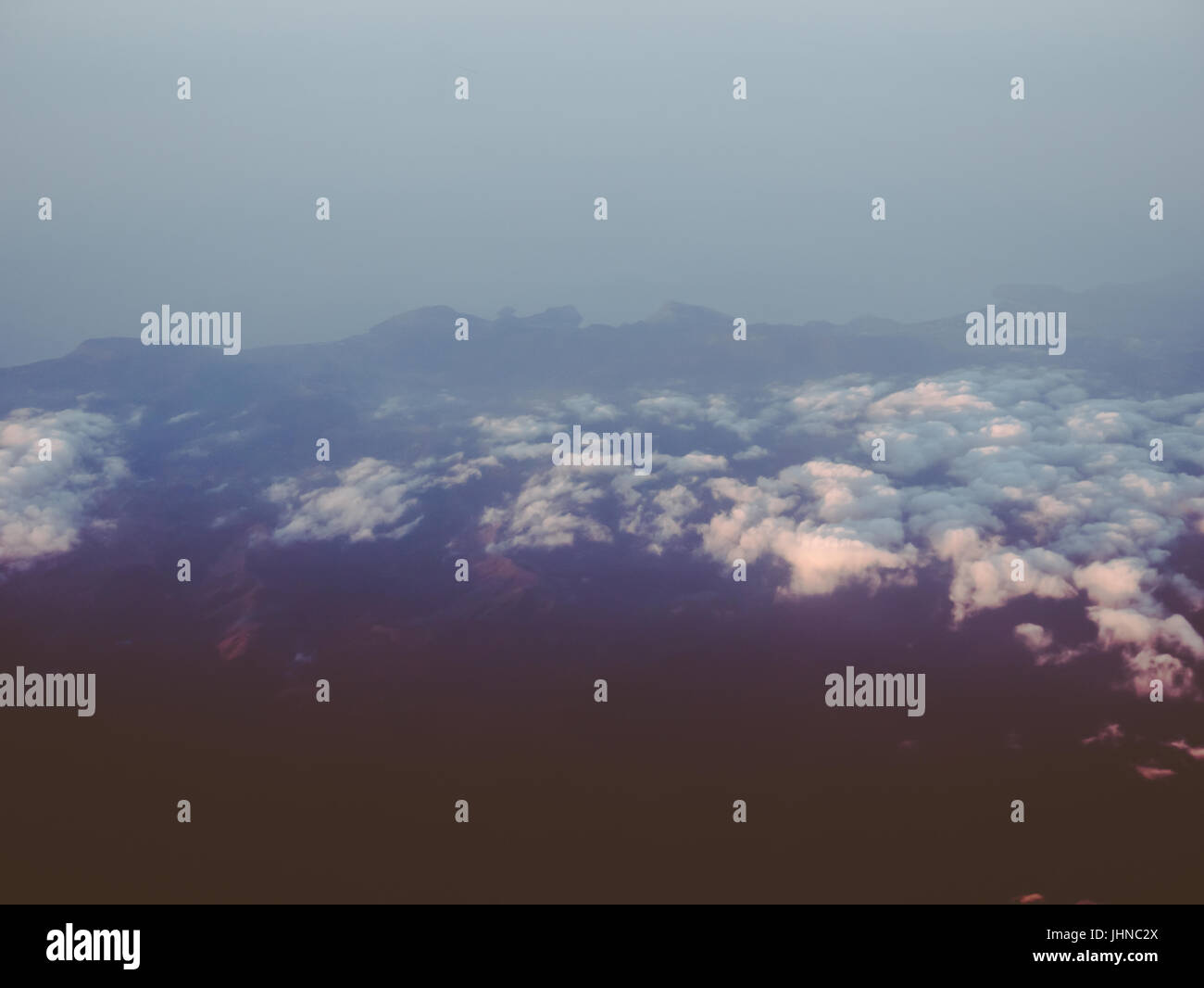 Atmosphere space air sky and clouds Stock Photo - Alamy