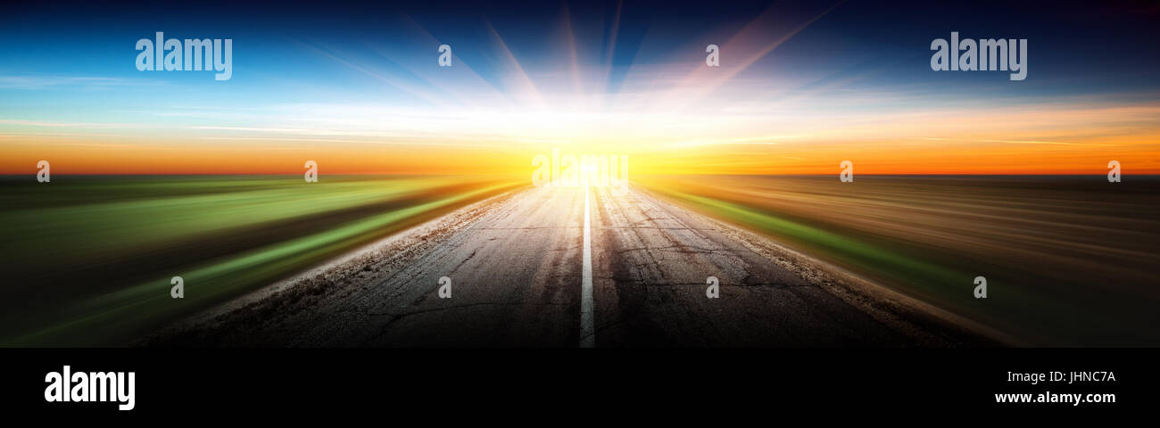 Highway road landscape Stock Photo - Alamy