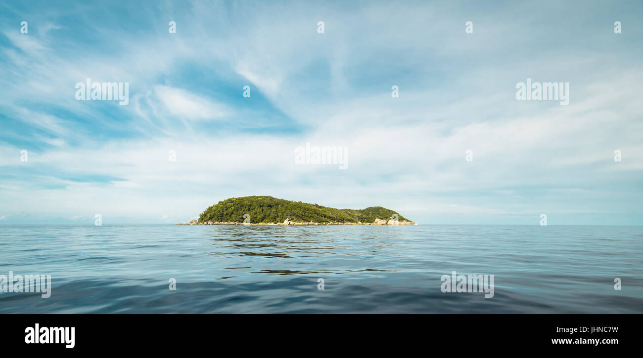 Tropical caribbean island in open ocean Stock Photo - Alamy