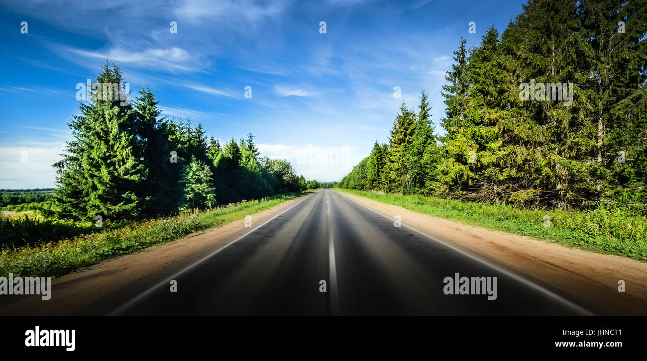 Beautiful highway road Stock Photo - Alamy