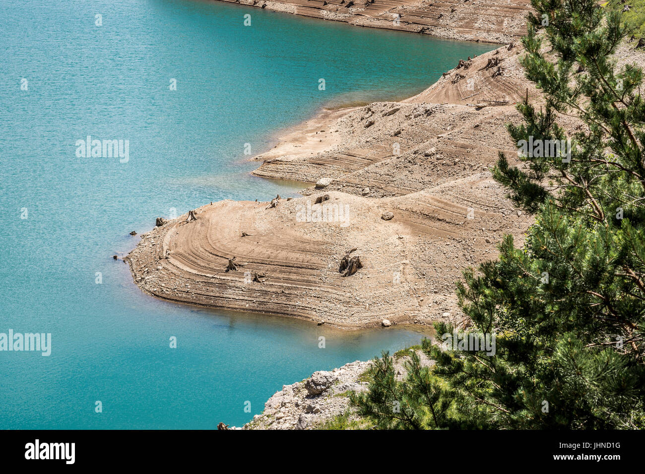 Beautiful Lake Zaovine in Tara Mountain Panoramic View Stock Photo - Alamy