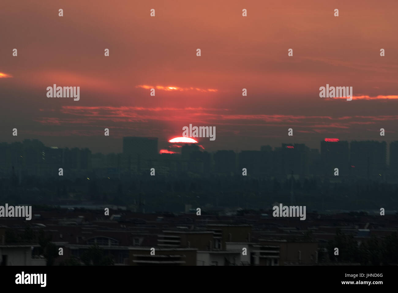 A beautiful sunset from Shanghai China Stock Photo - Alamy