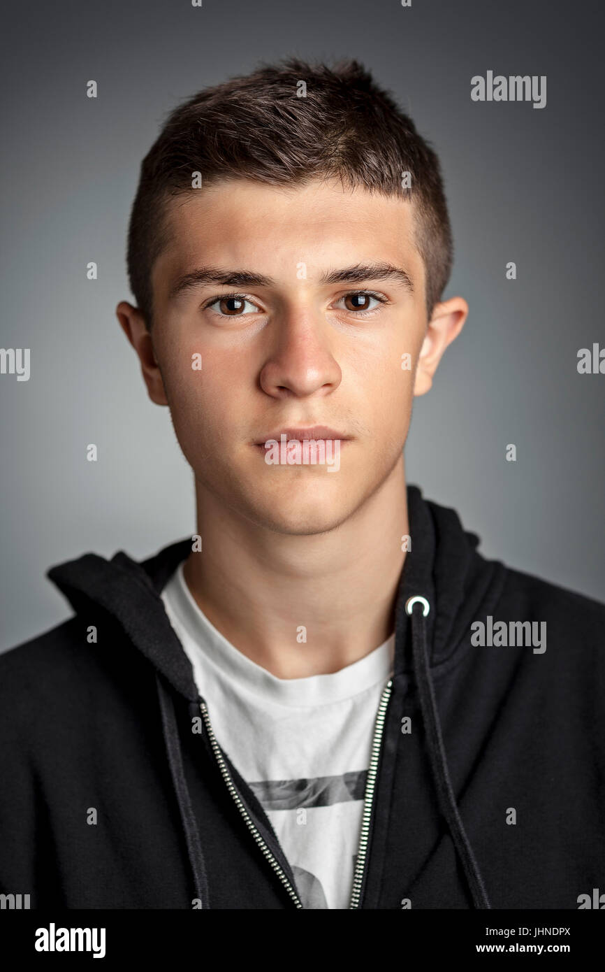 Studio portrait with gray background hi-res stock photography and ...