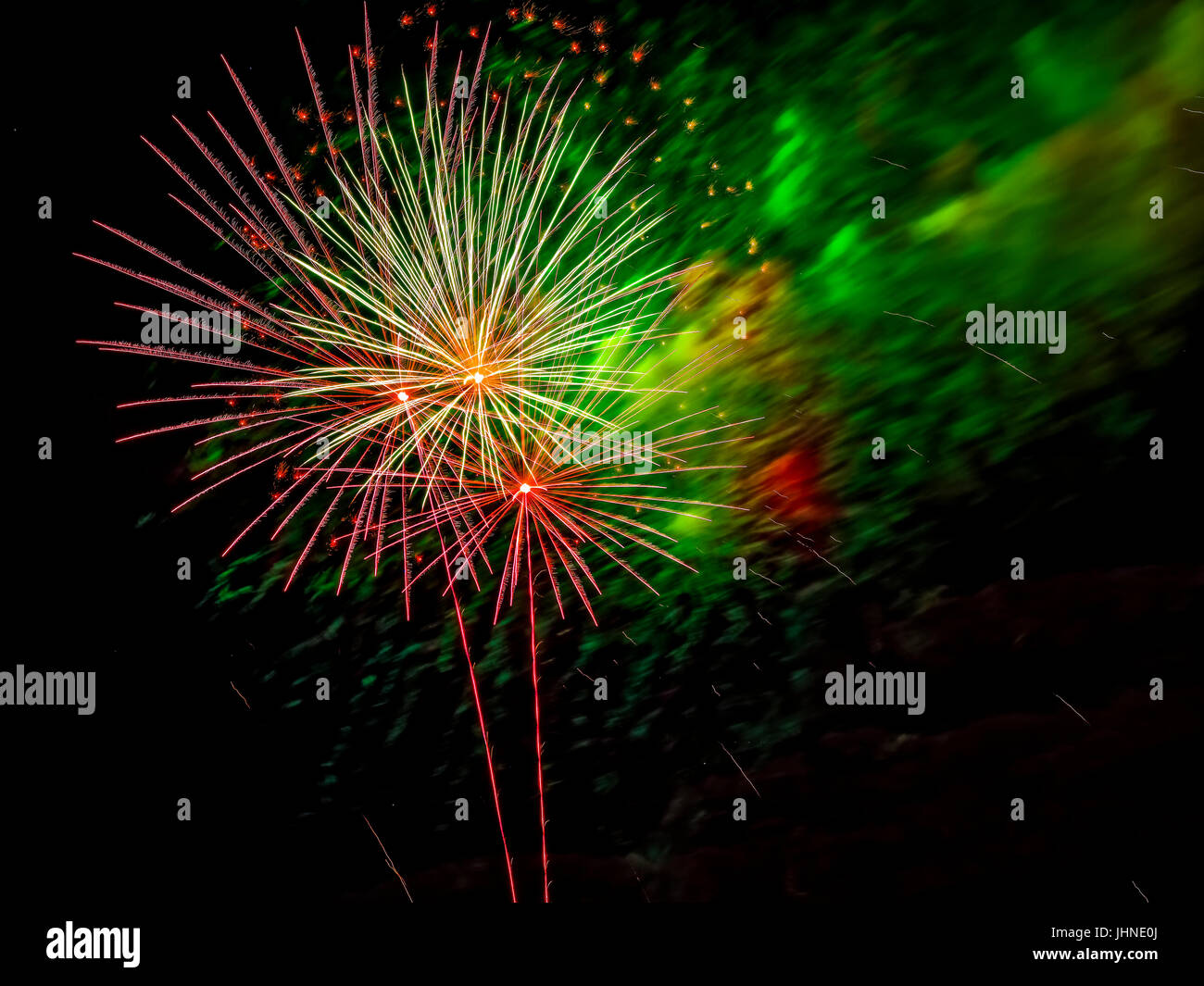 4th of July Fireworks. Miami. Florida. USA Stock Photo - Alamy