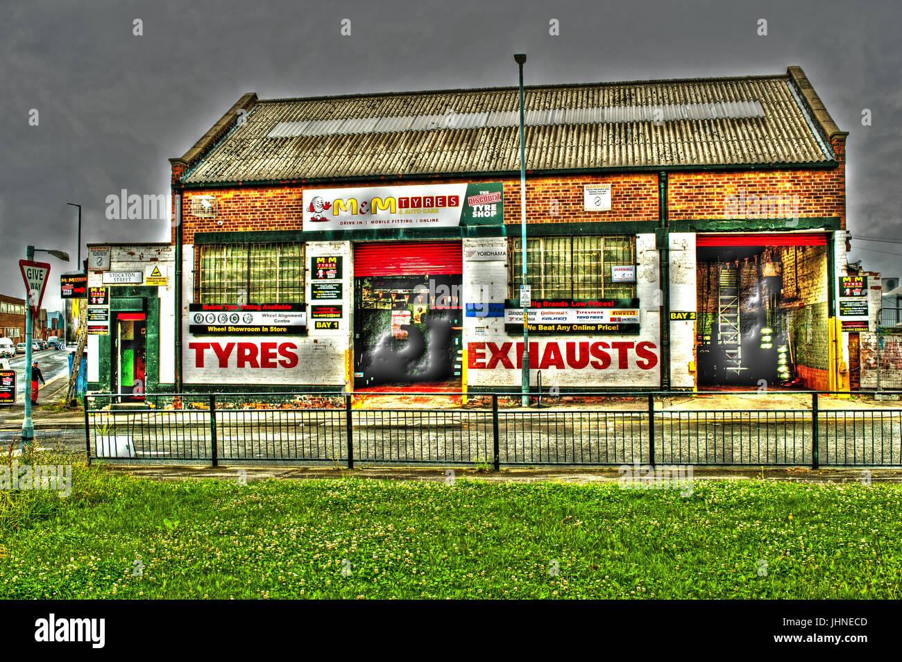 M and M Tyres Middlesbrough Cleveland Stock Photo - Alamy