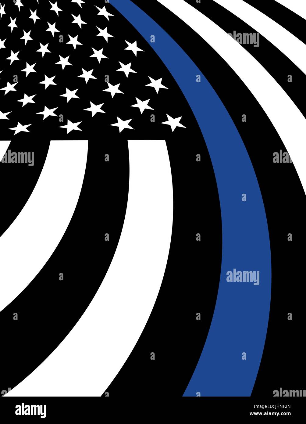 An American flag symbolic of support for law enforcement and police ...