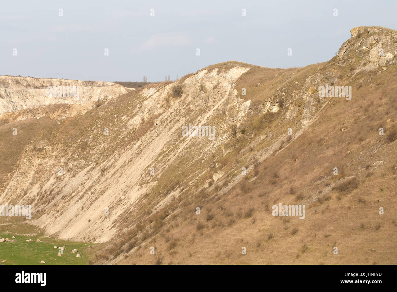 Landscape with beautiful view of limestone quarry Stock Photo - Alamy