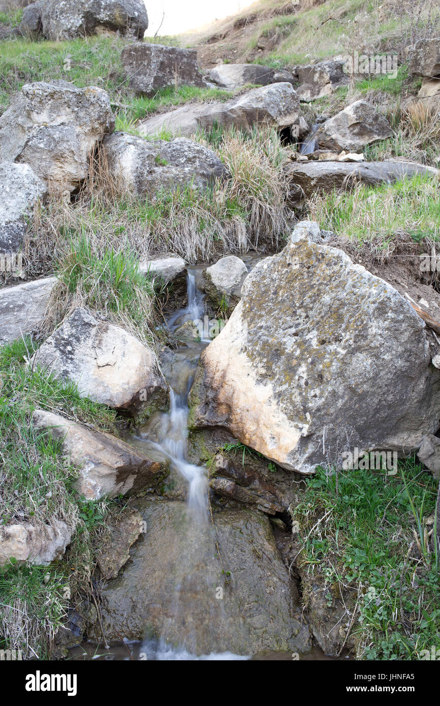 Water flowing over stones hi-res stock photography and images - Alamy