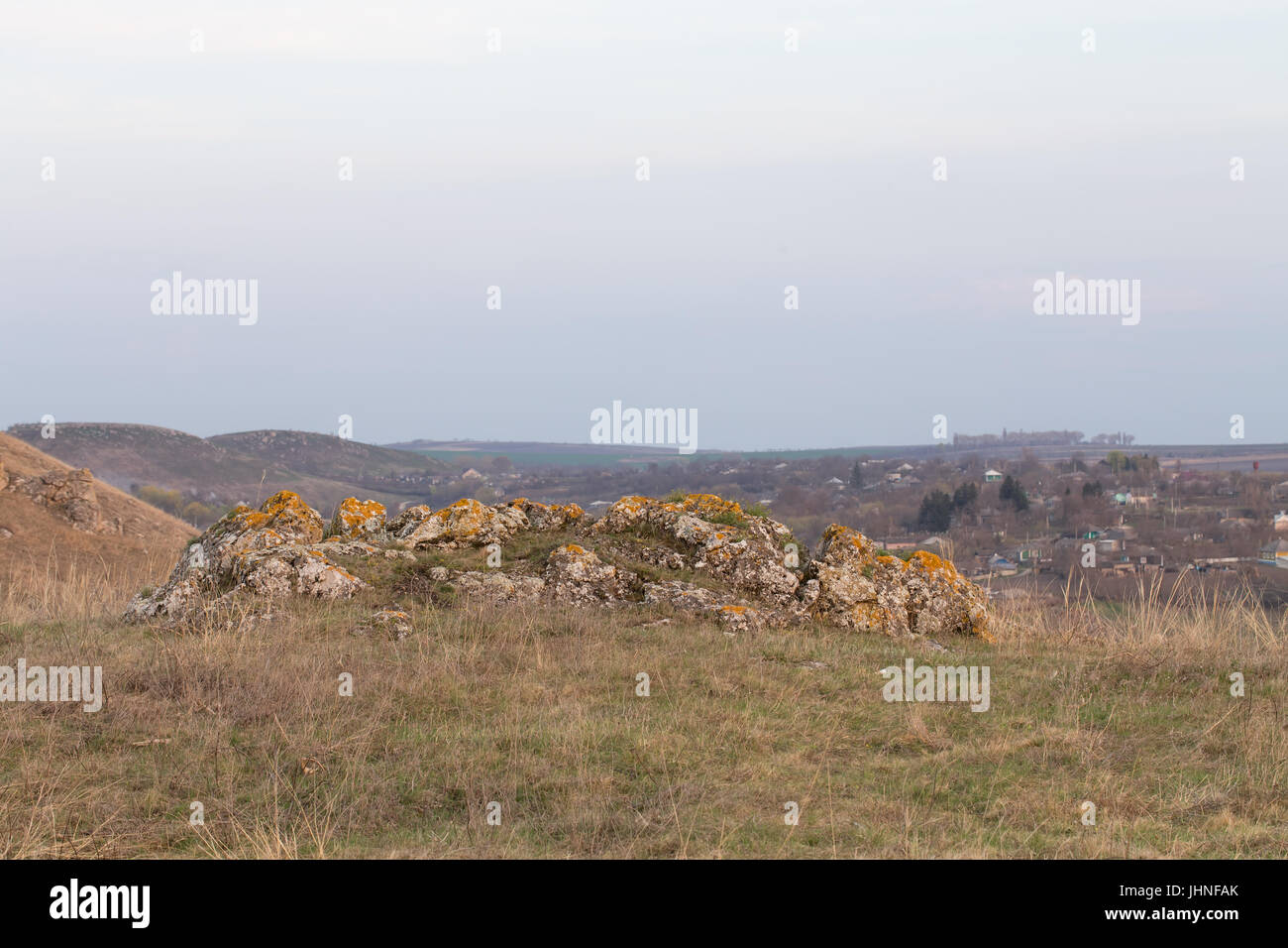 Landscape with beautiful view of hills Stock Photo - Alamy