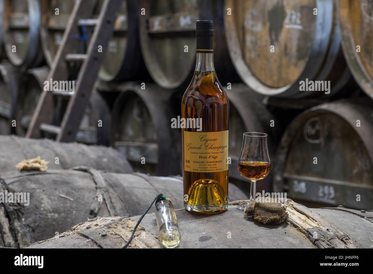 Bottles of cognac in a traditional cellar Stock Photo - Alamy