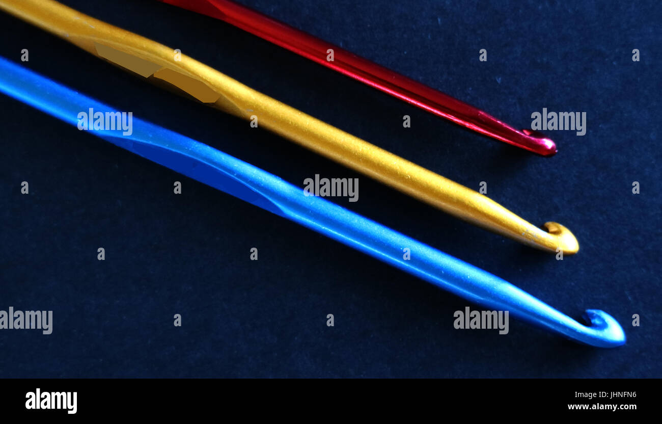 Different size of crochet needle Stock Photo - Alamy