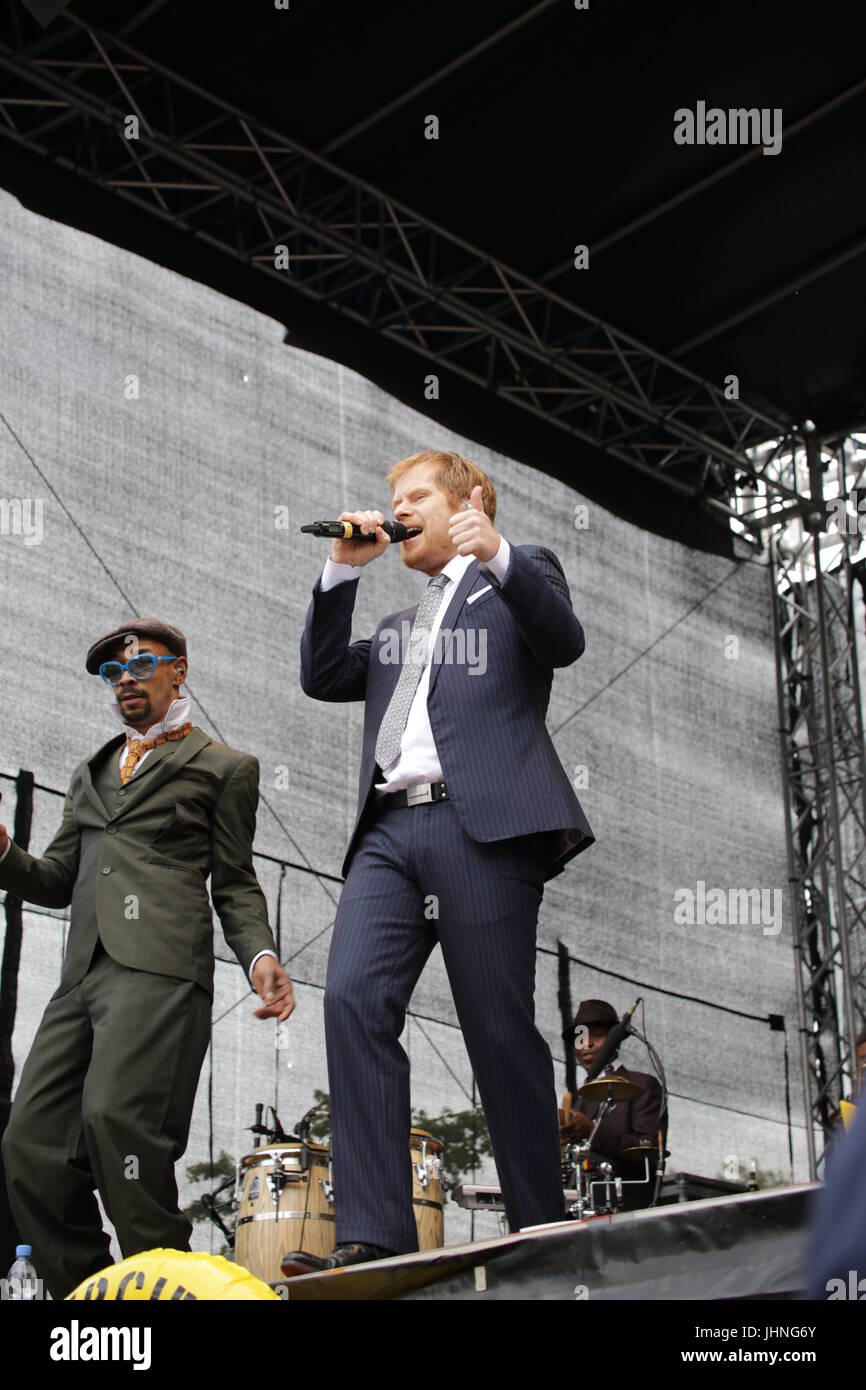 Band Seeed live on stage during Energeiwende rally Stock Photo - Alamy