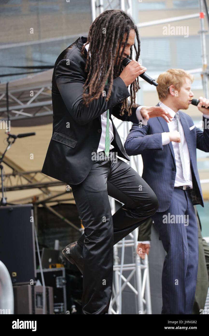 Band Seeed live on stage during Energeiwende rally Stock Photo - Alamy
