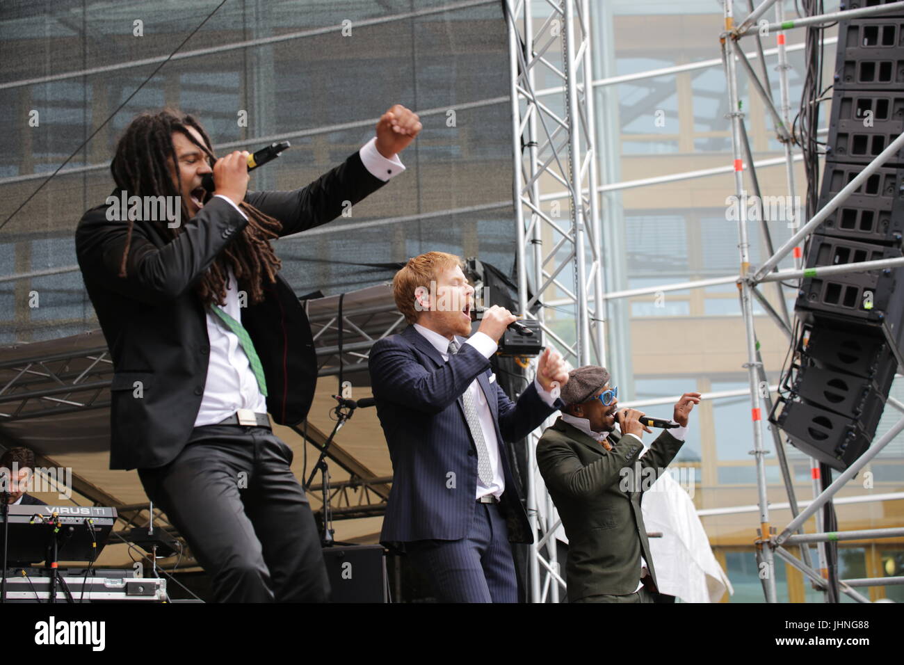 Band Seeed live on stage during Energeiwende rally Stock Photo - Alamy