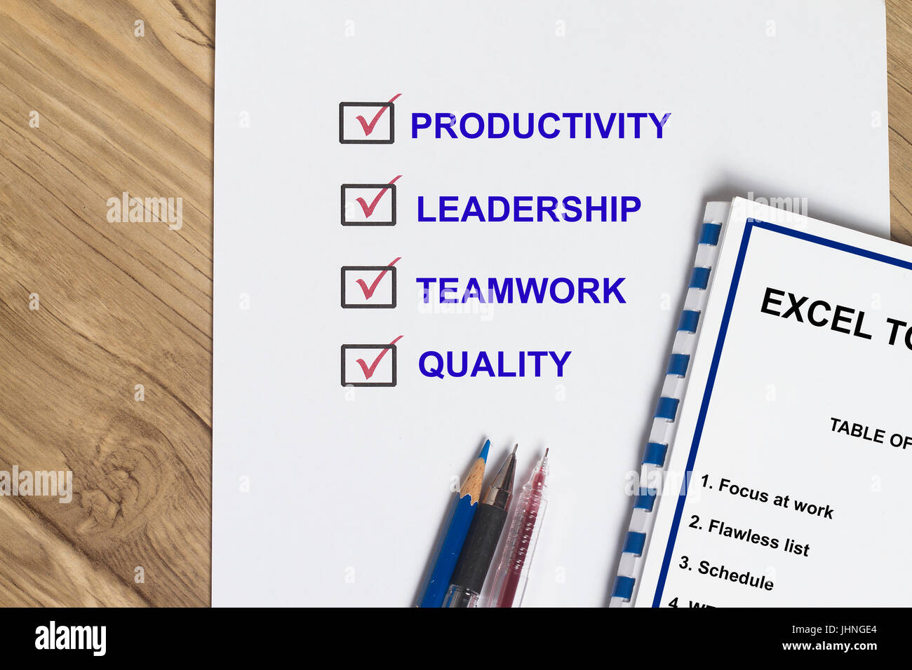 Productivity and leadership concept- with cover page for workshop Stock ...