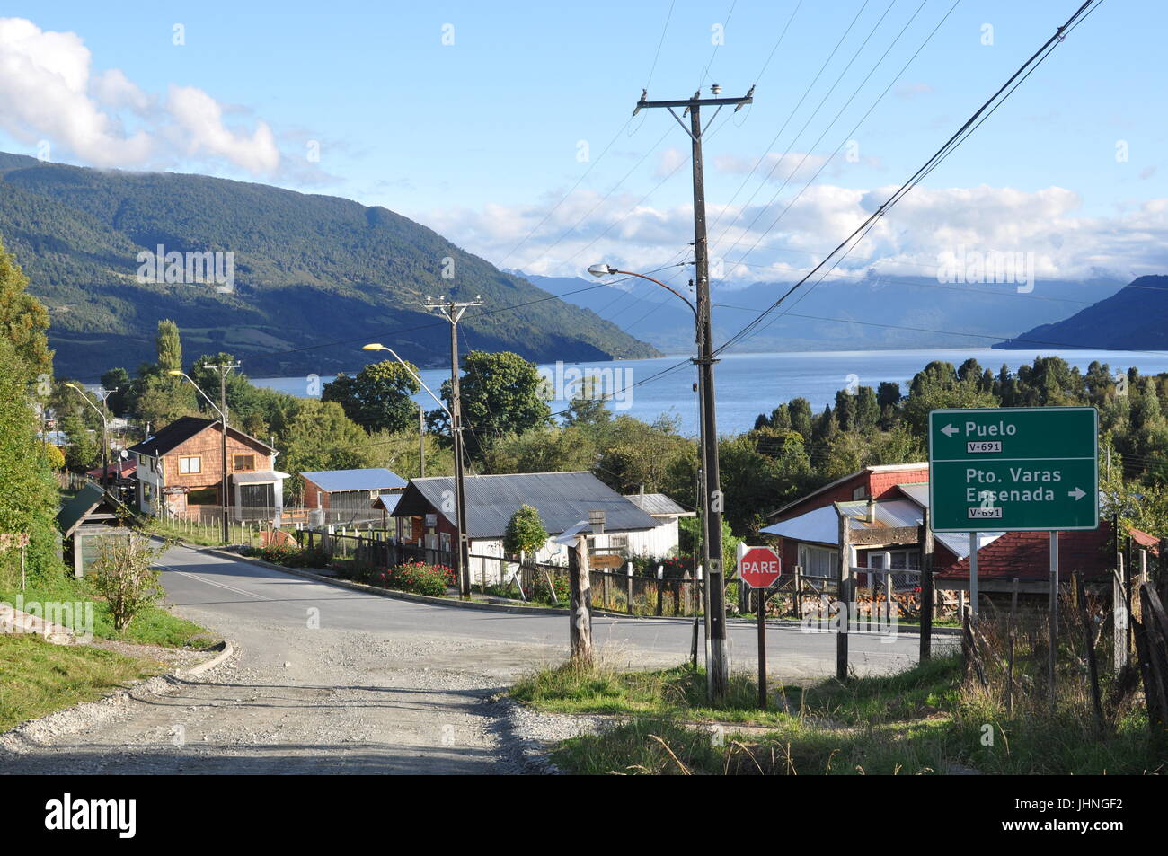 view of Cochamo village, Patagonia, Chile Stock Photo - Alamy