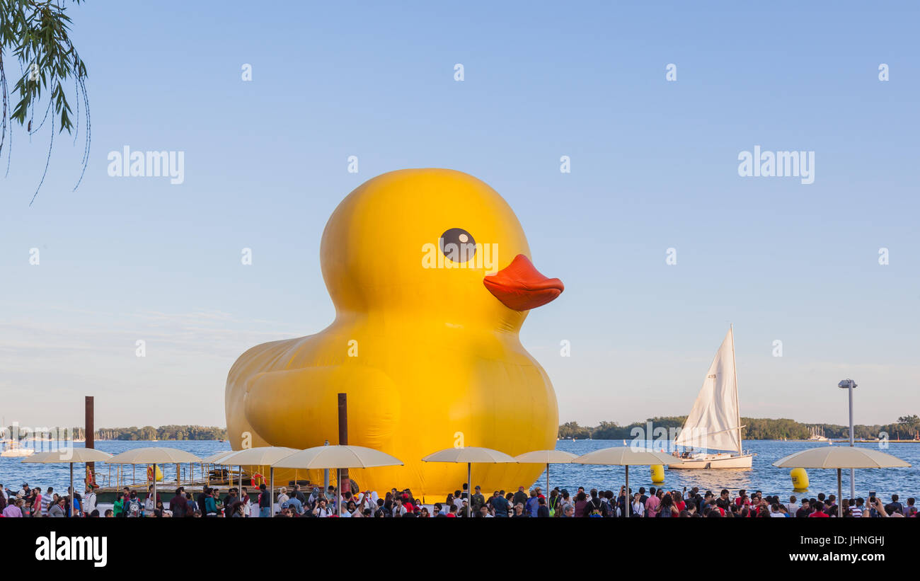 The World's Largest Rubber Duck in Toronto Harbour for Canada Day with ...