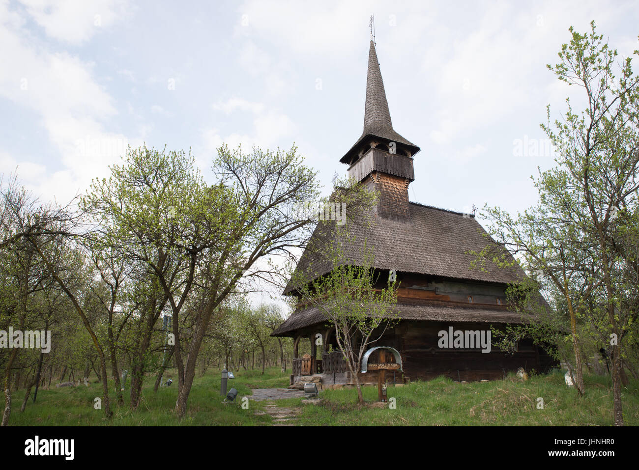 Barsana wooden church, district of Maramures, Romania Stock Photo - Alamy