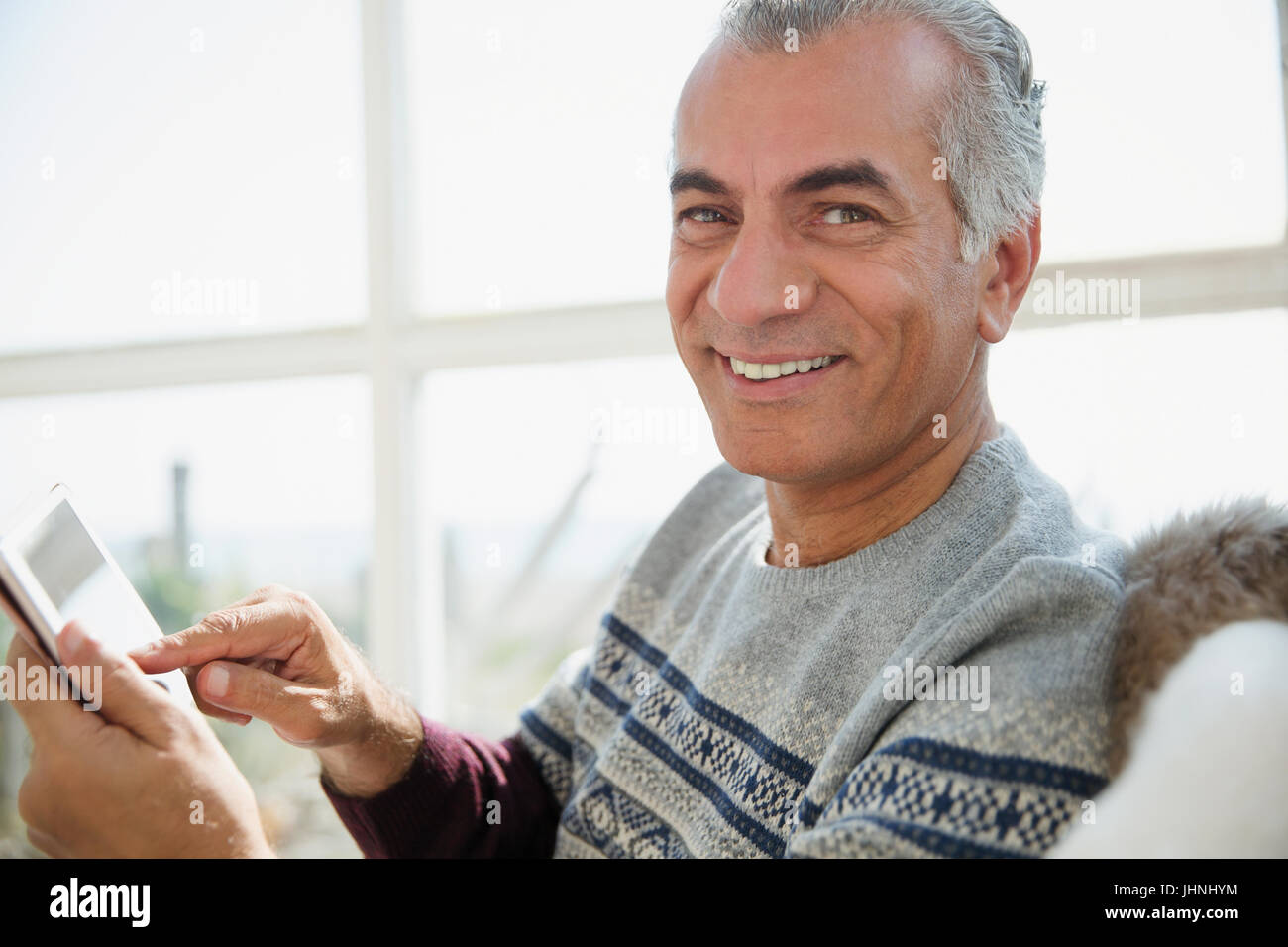 Portrait of a smiling senior man Stock Photo - Alamy
