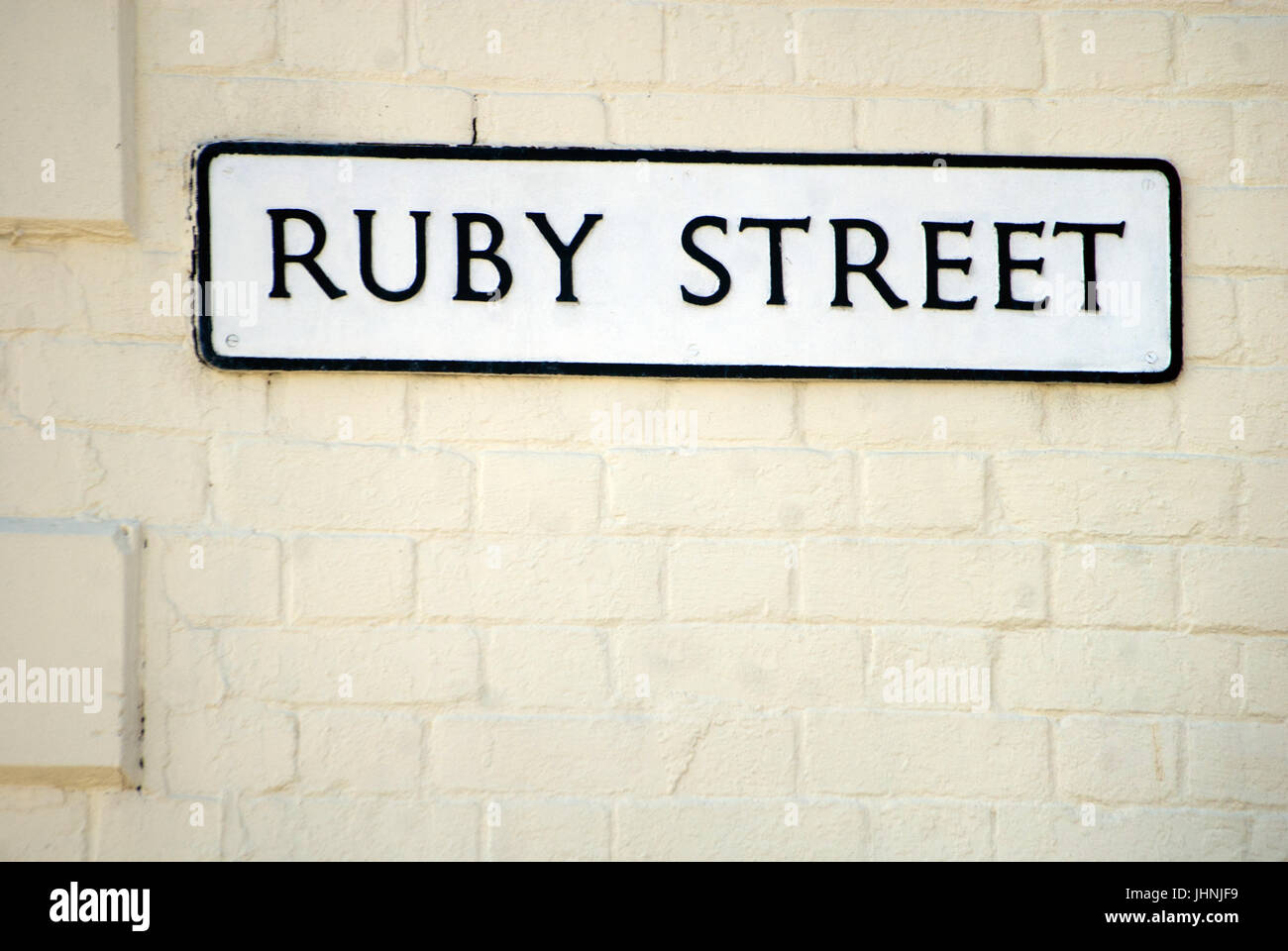 Roby Street sign, Saltburn-by-the-Sea Stock Photo - Alamy
