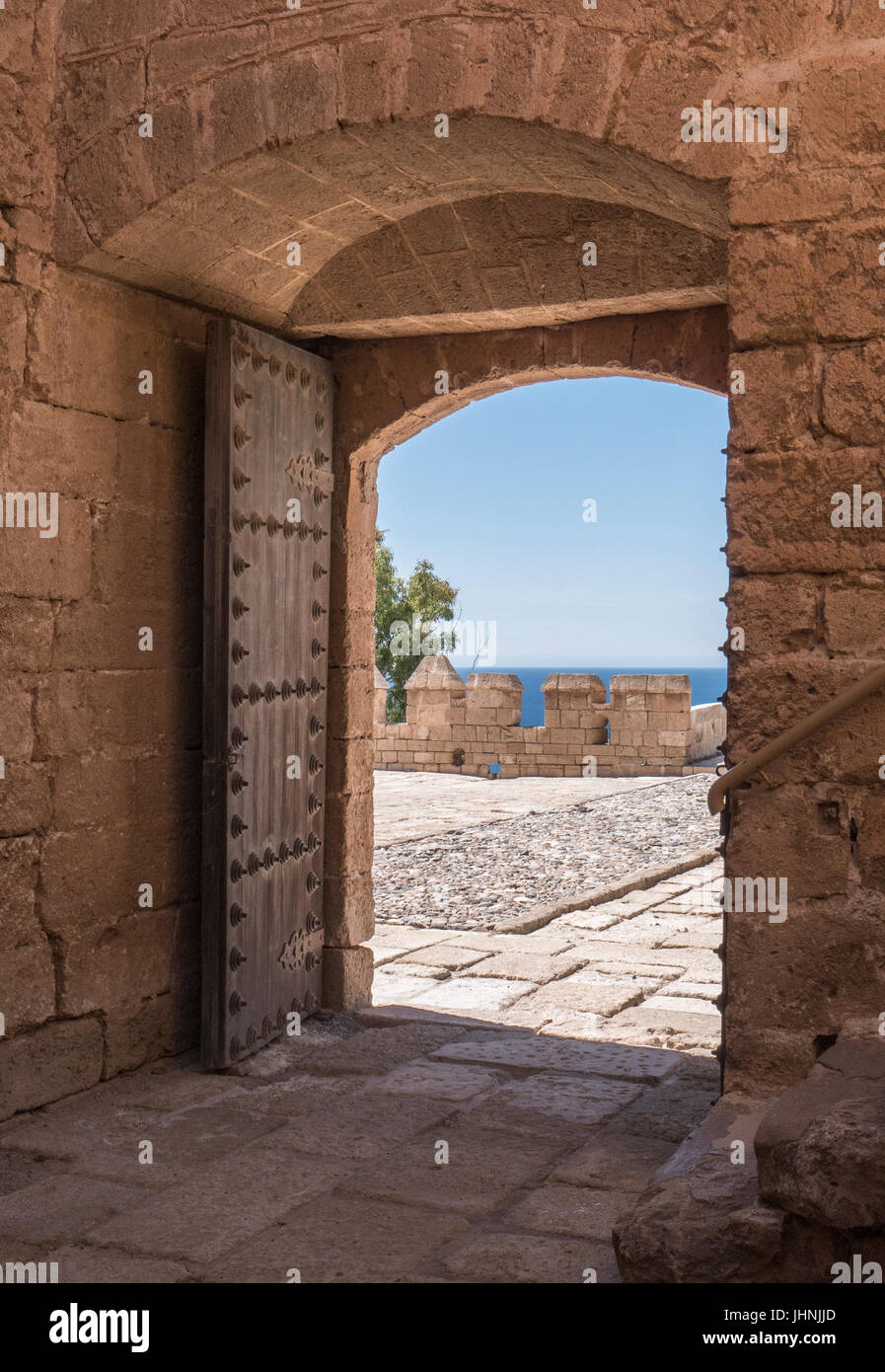 Interior of the Moorish fortress alcazaba in Almeria, Andalucia, Spain ...