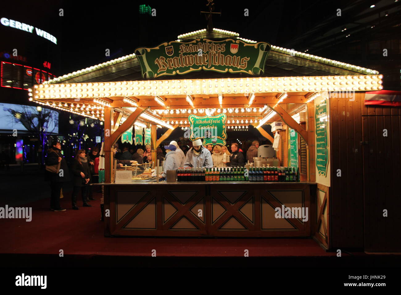 Berlin, Germany: Christmas market food stand Stock Photo - Alamy