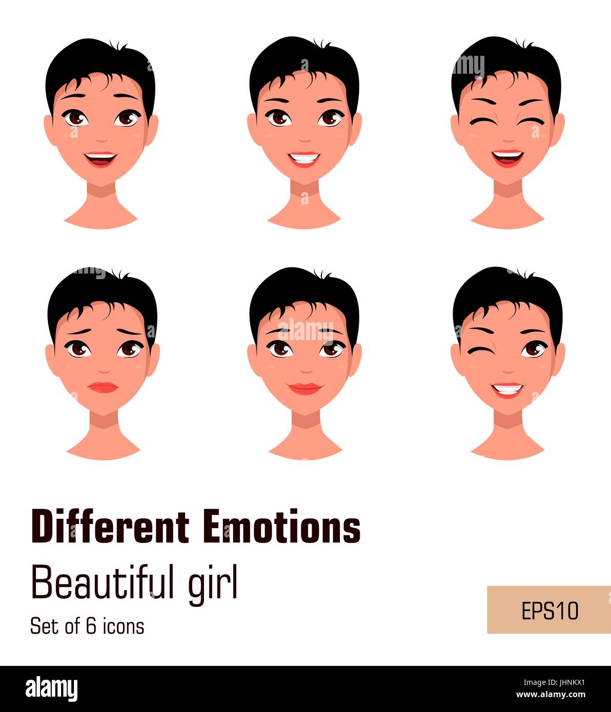 Women Facial Expressions Chart