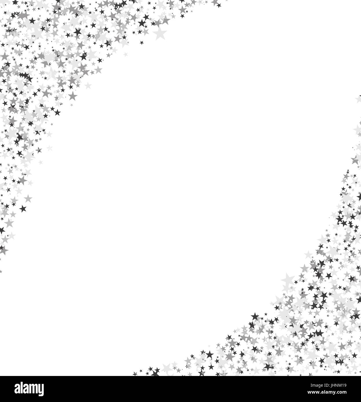 Silver Stars In Corners On White Background Abstract Background