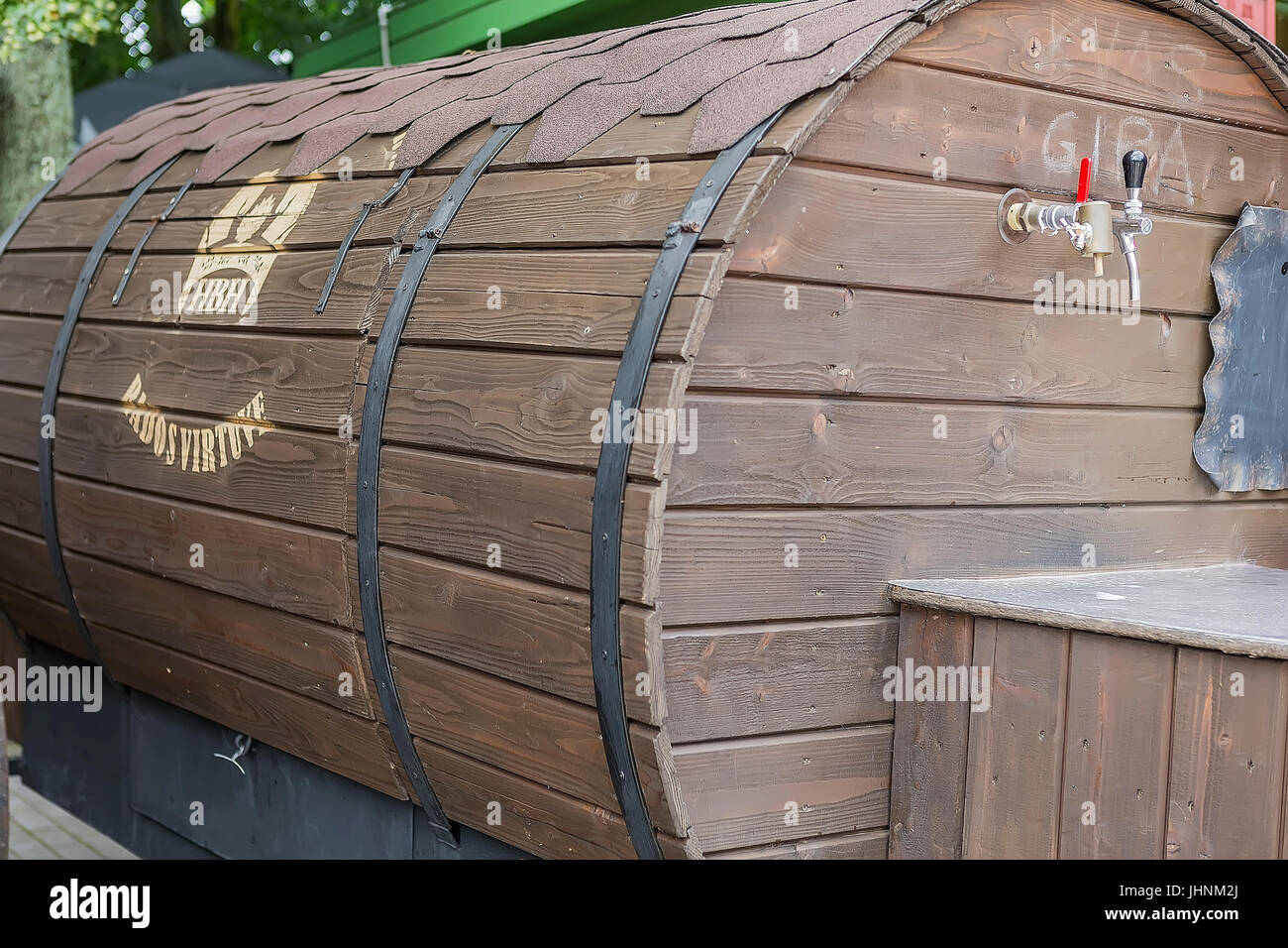 Decorative wine barrel Stock Photo - Alamy