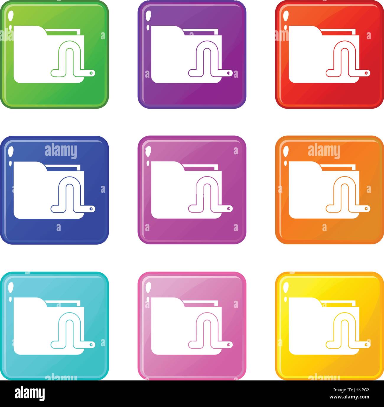 Computer worm icons 9 set Stock Vector Image & Art - Alamy