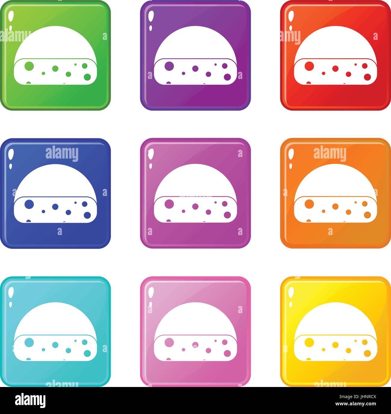 Dutch cheese icons 9 set Stock Vector Image & Art - Alamy