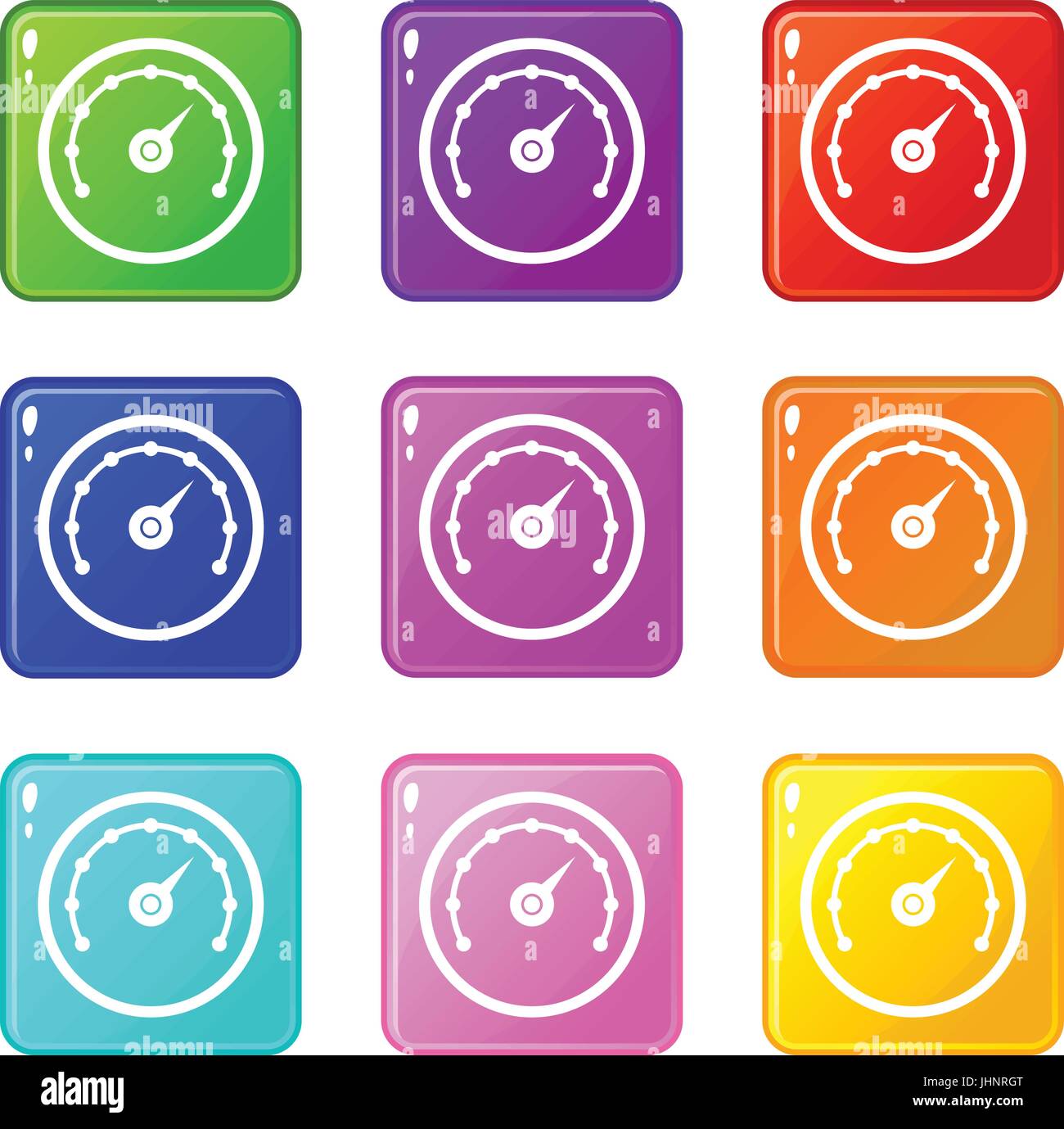 Speedometer icons 9 set Stock Vector Image & Art - Alamy