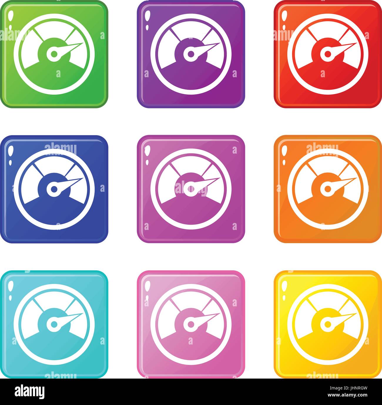 Speedometer icons 9 set Stock Vector Image & Art - Alamy