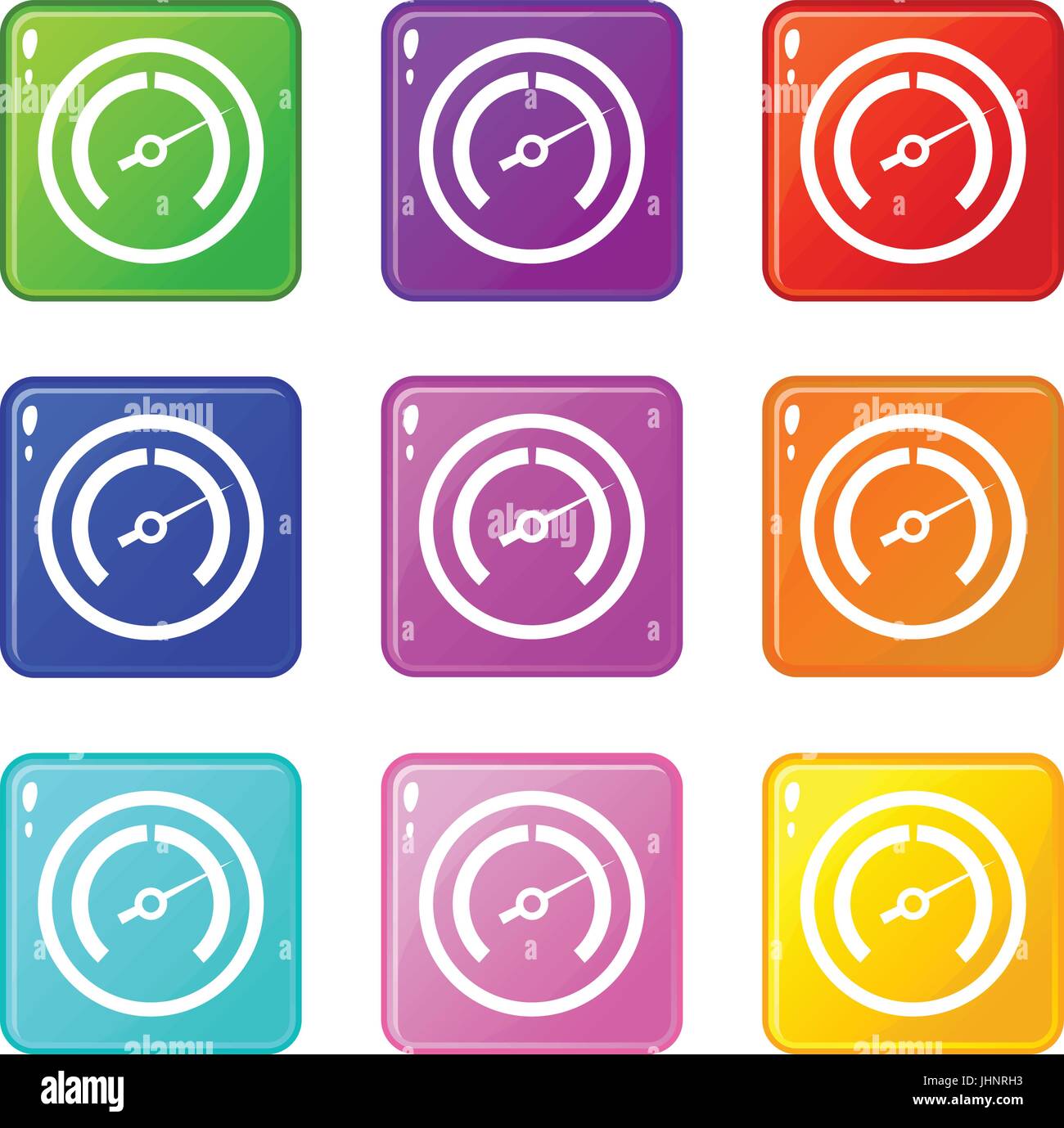 Speedometer icons 9 set Stock Vector Image & Art - Alamy