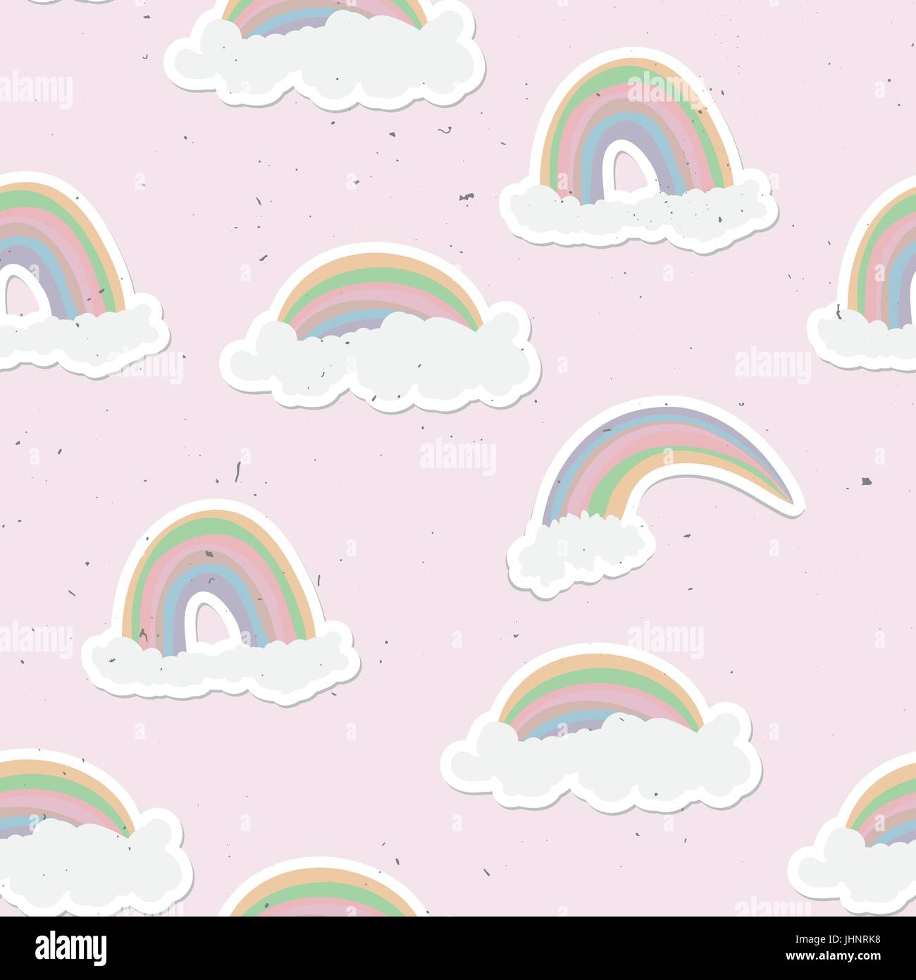 Cute rainbow seamless pattern. Sweet rainbow and clouds background Stock Vector Image & Art - Alamy