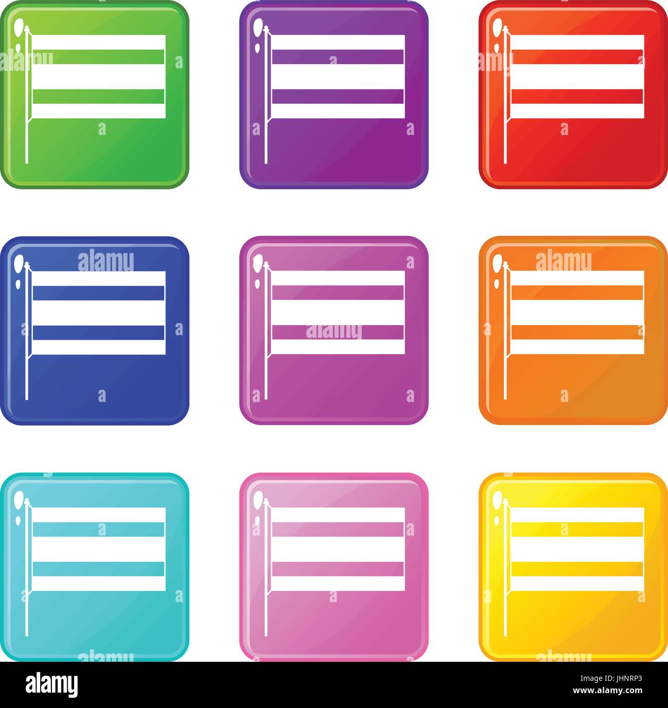 Flag icons 9 set Stock Vector Image & Art - Alamy