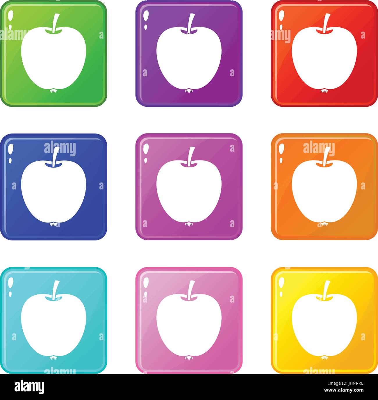 Apple icons 9 set Stock Vector Image & Art - Alamy