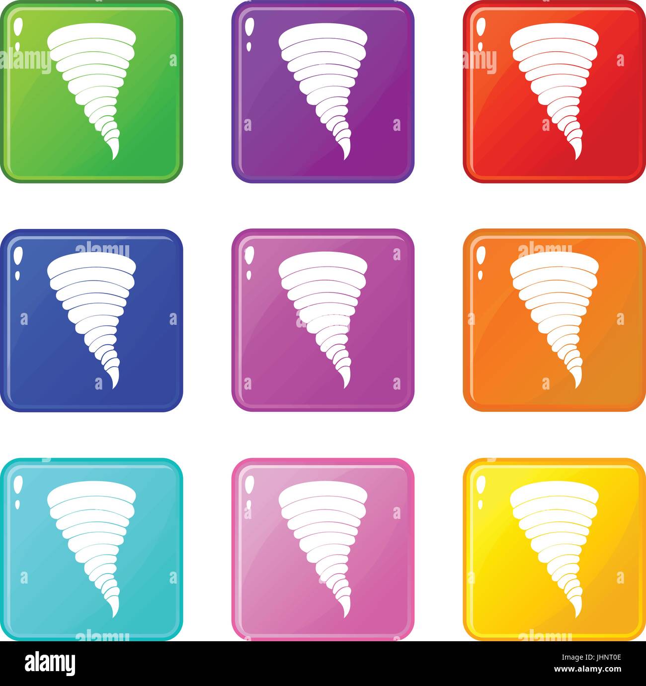Tornado icons 9 set Stock Vector Image & Art - Alamy