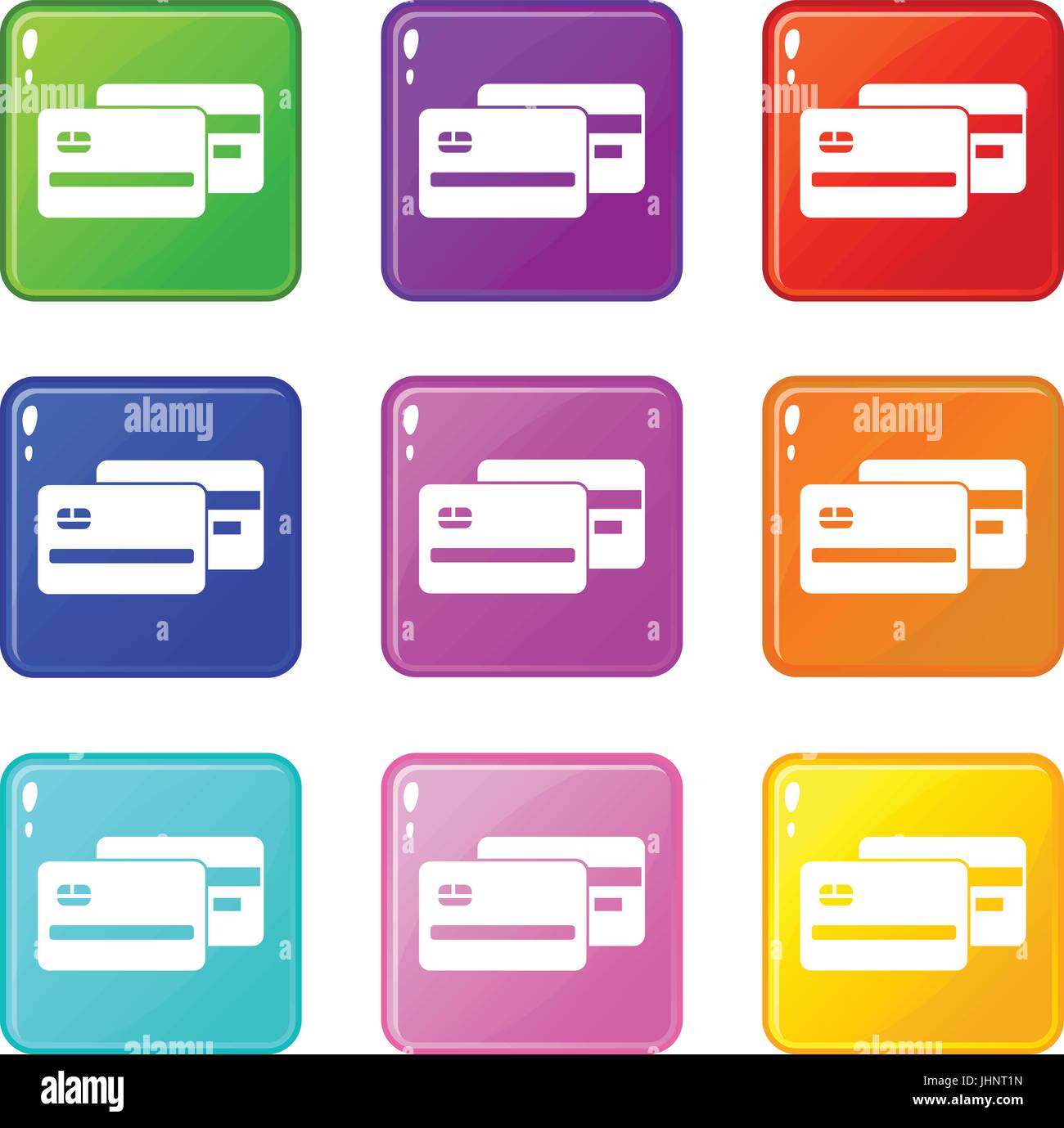 Credit card icons 9 set Stock Vector Image & Art - Alamy