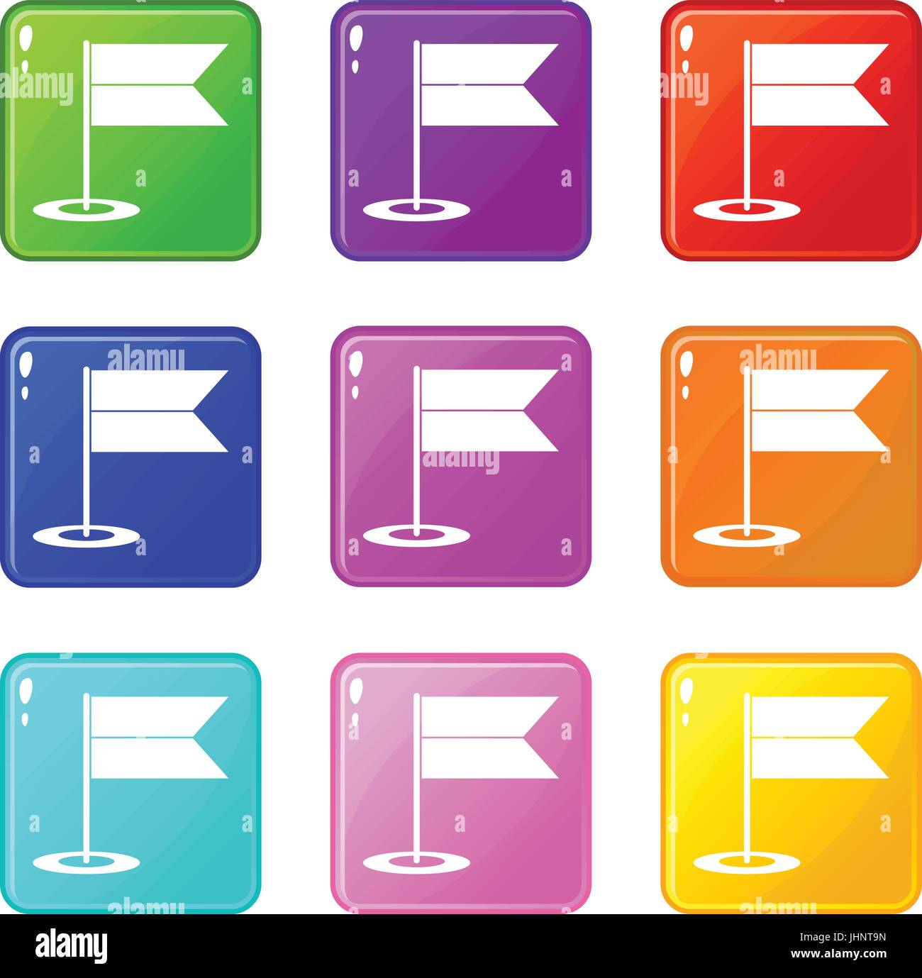 Locator flag icons 9 set Stock Vector Image & Art - Alamy
