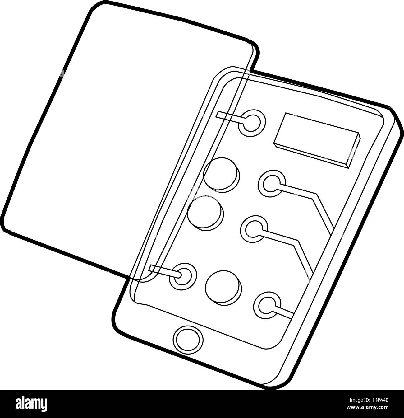 Disassembled smartphone Stock Vector Images - Alamy
