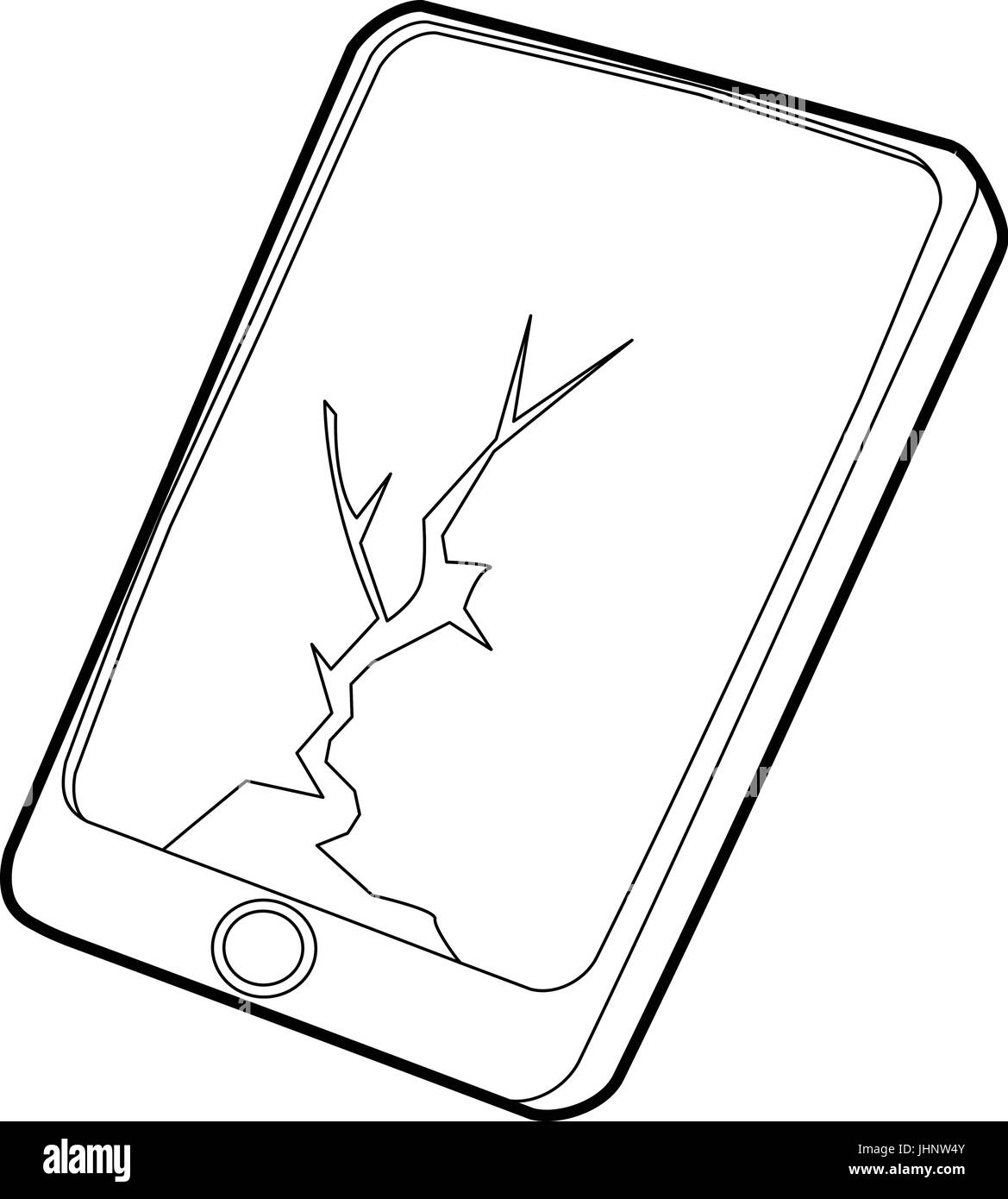 Screen broken display smash Stock Vector Images - Alamy